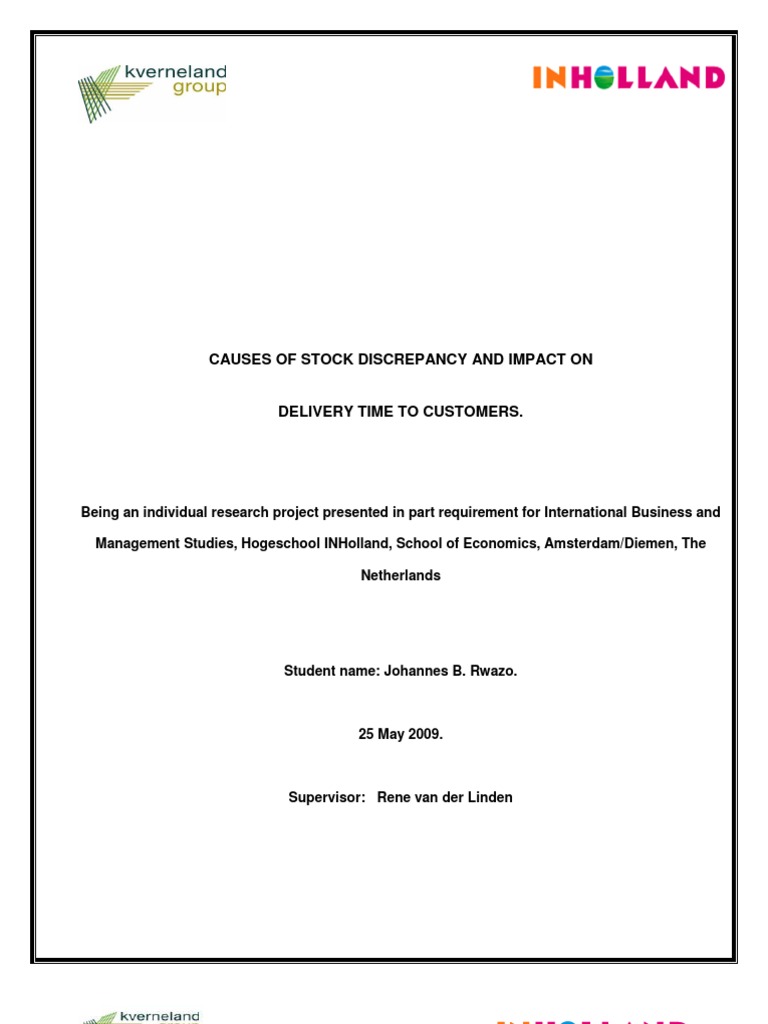 Causes of Stock Discrepancy and Impact On | PDF | Inventory | Logistics
