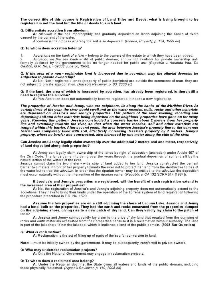 Land Titles and Deeds Registration Guide | PDF | Res Judicata ...