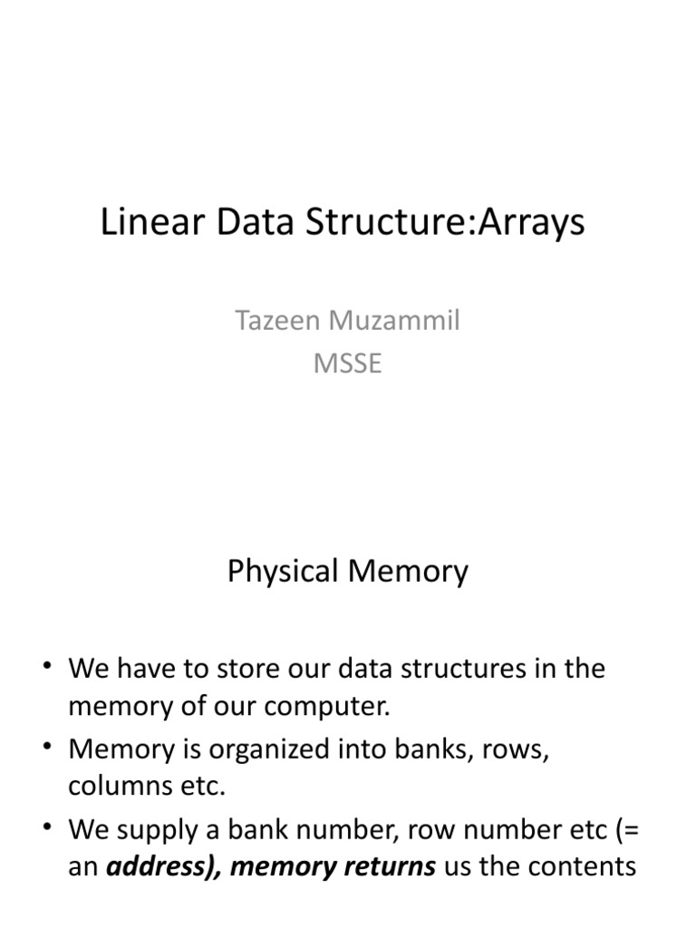 Lec 2-Arrays and String Processing | PDF | Matrix (Mathematics ...