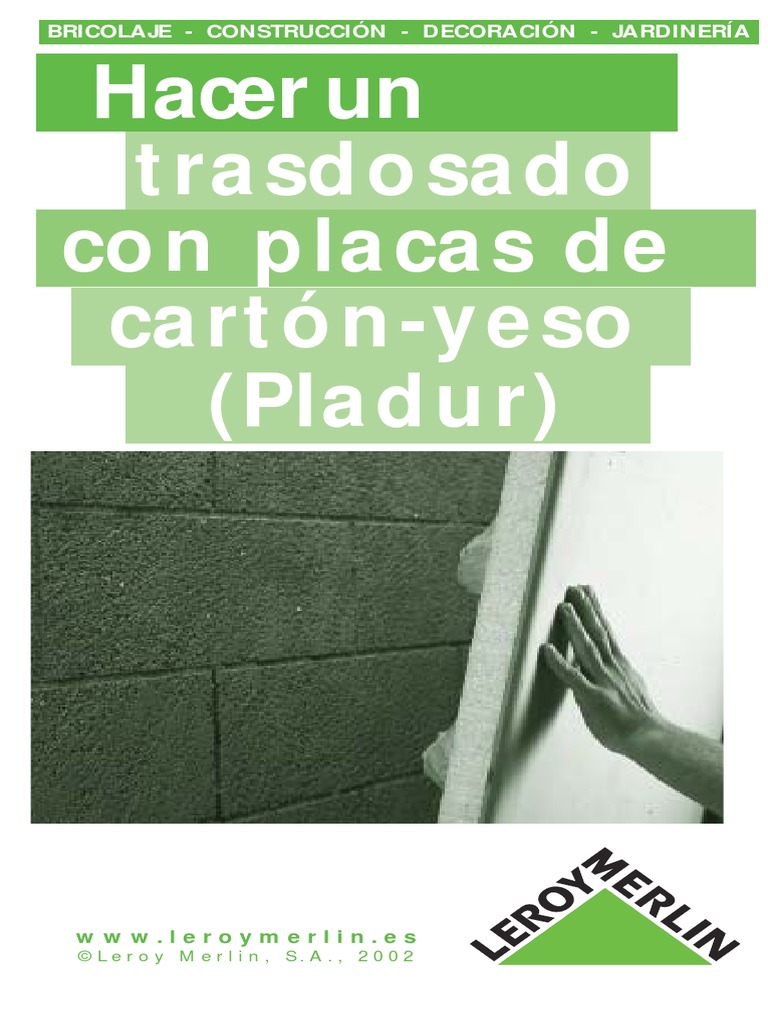 Como Aplicar Placas de Yeso en Techos y Paredes - 1 | PDF