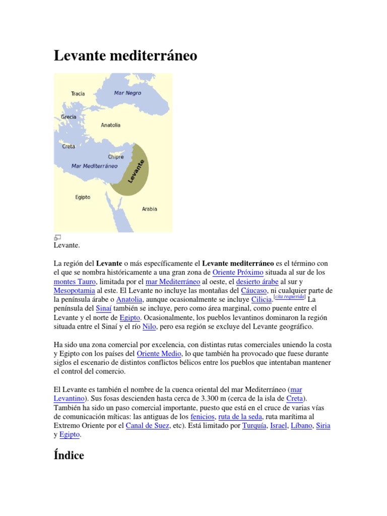El Levante Mediterráneo: Geografía e Historia | PDF | Levante | Cruzadas