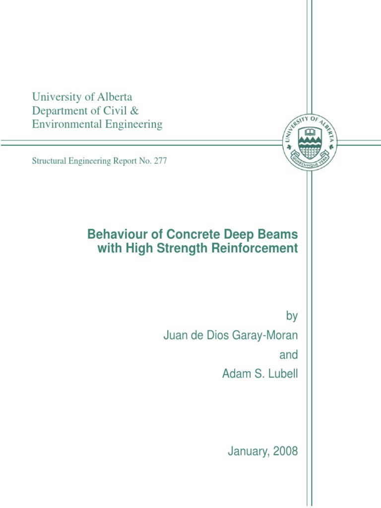 Deep Beam Design | PDF | Strength Of Materials | Beam (Structure)