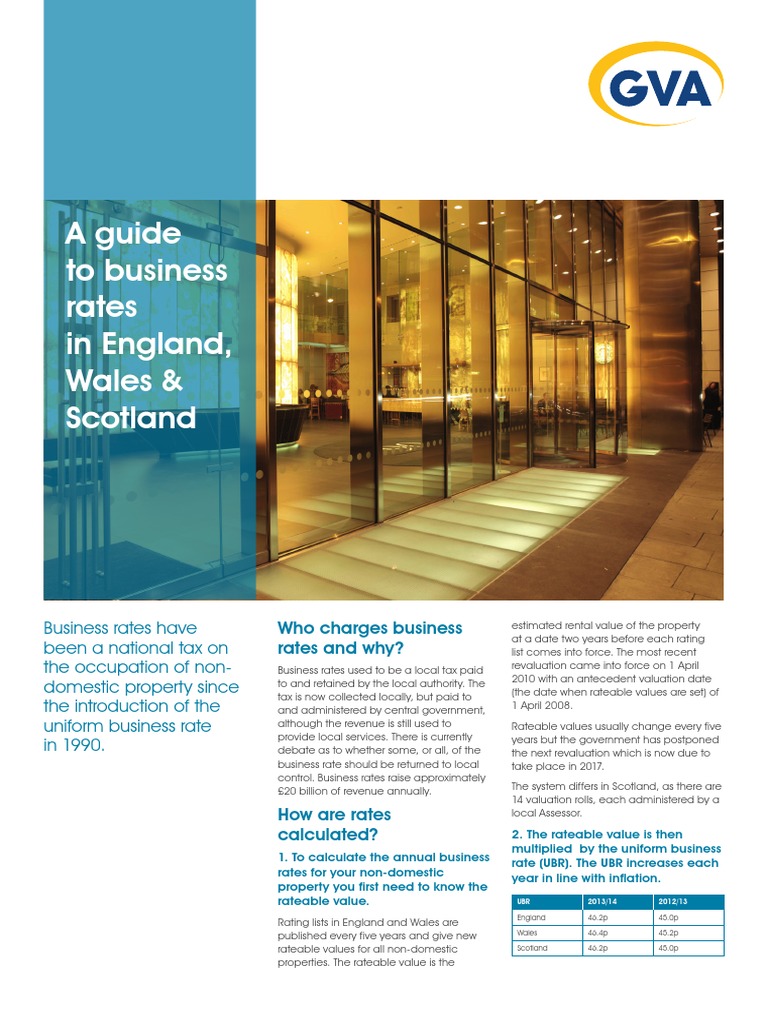 A Guide To Business Rates in England Wales and Scotland | PDF ...