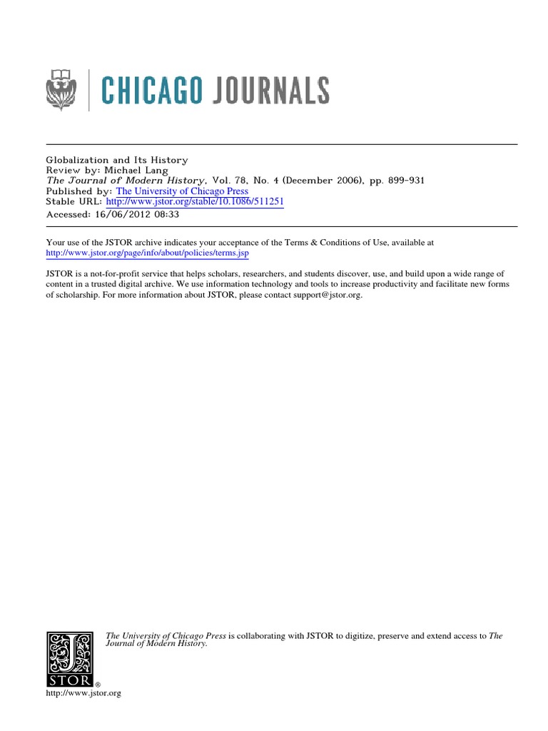 Globalization And Its History Pdf Bretton Woods System Globalization