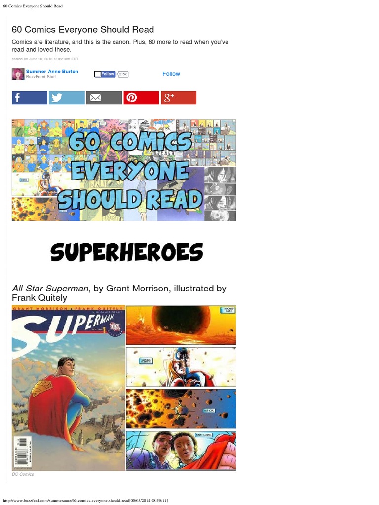 60 Comics Everyone Should Read | PDF | Peanuts | Comic Strips