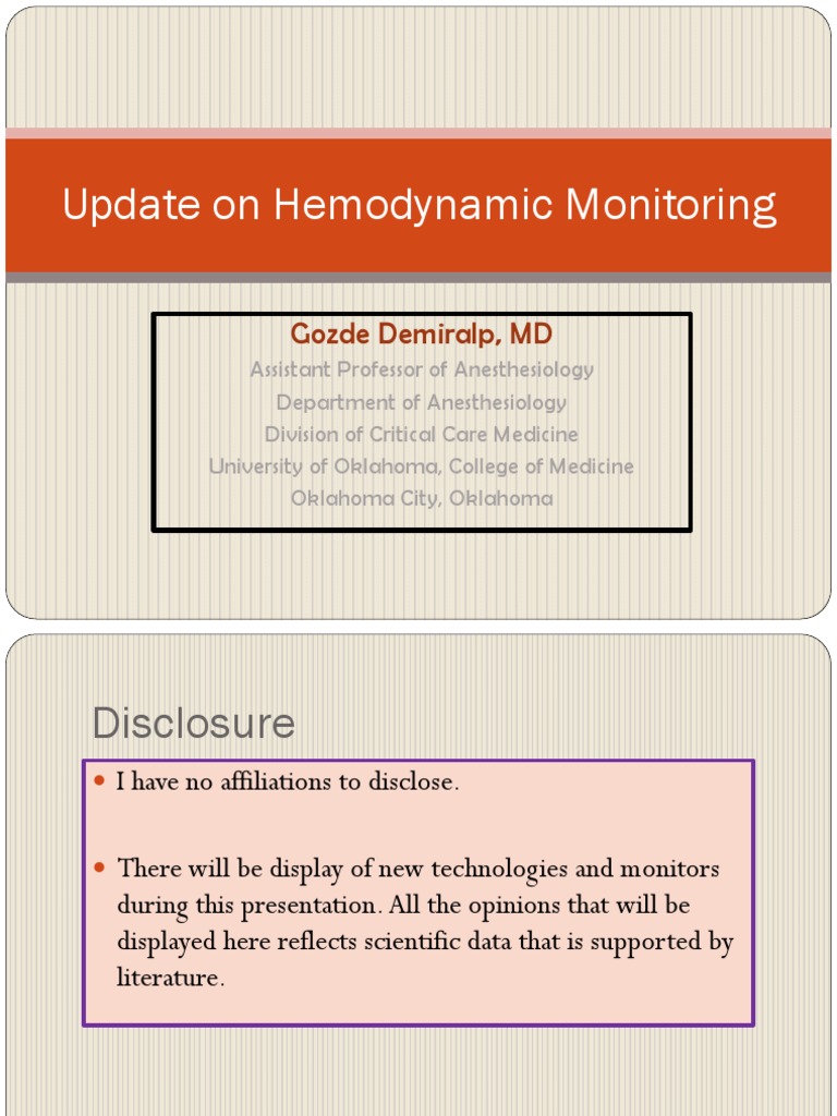Advances in Hemodynamic Monitoring | PDF | Hemodynamics | Blood Pressure
