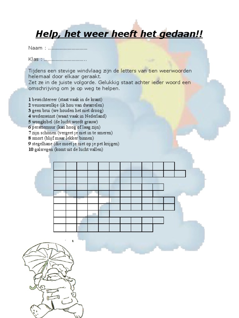 Werkblad: Het Weer | PDF