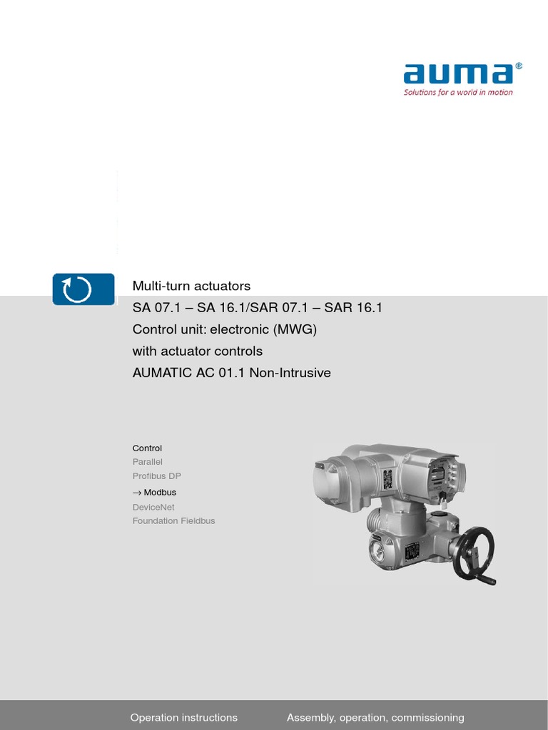 Auma MWG | PDF | Electrical Connector | Electromagnetic Interference