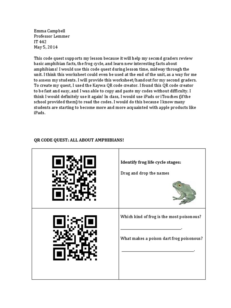 Emma Campbell QR Code Quest | PDF | Hypertext | Hypertext Transfer Protocol