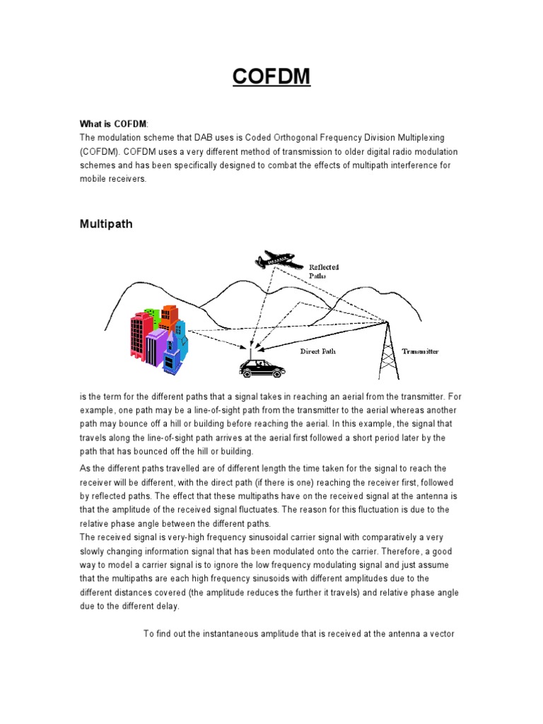 What Is COFDM: The Modulation Scheme That DAB Uses Is | PDF ...