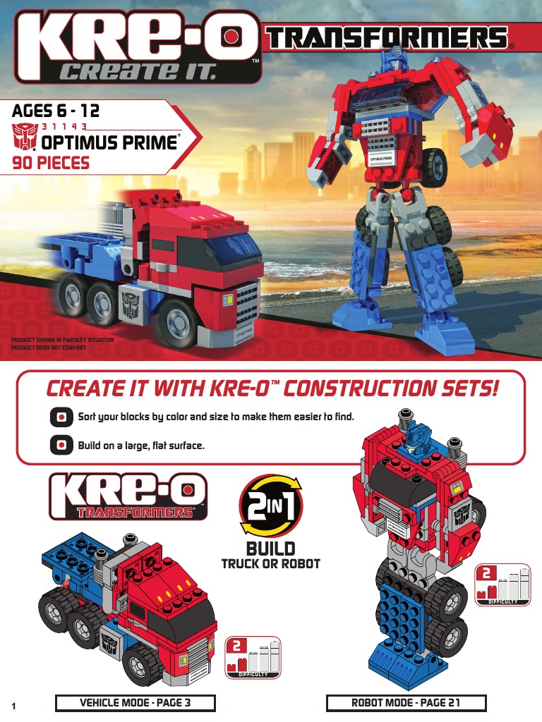 Optimus Prime Building Set | PDF
