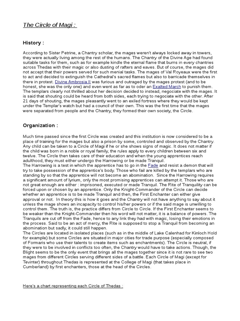 History and Structure of the Circle of Magi | PDF | Philosophy | Poetry