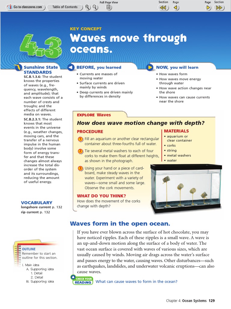 Waves Move Through Oceans.: How Does Wave Motion Change With Depth ...