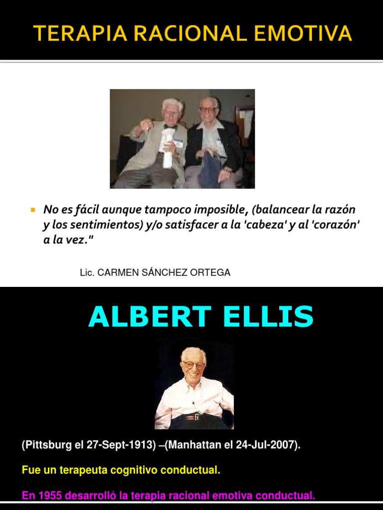 Abcde Ellis Trec | PDF | Terapia racional de comportamiento emotivo ...