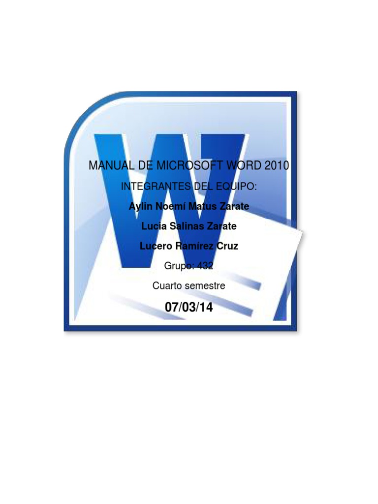 Manual de Microsoft Word 2010 PDF | PDF | Ventana (informática) | Microsoft Word