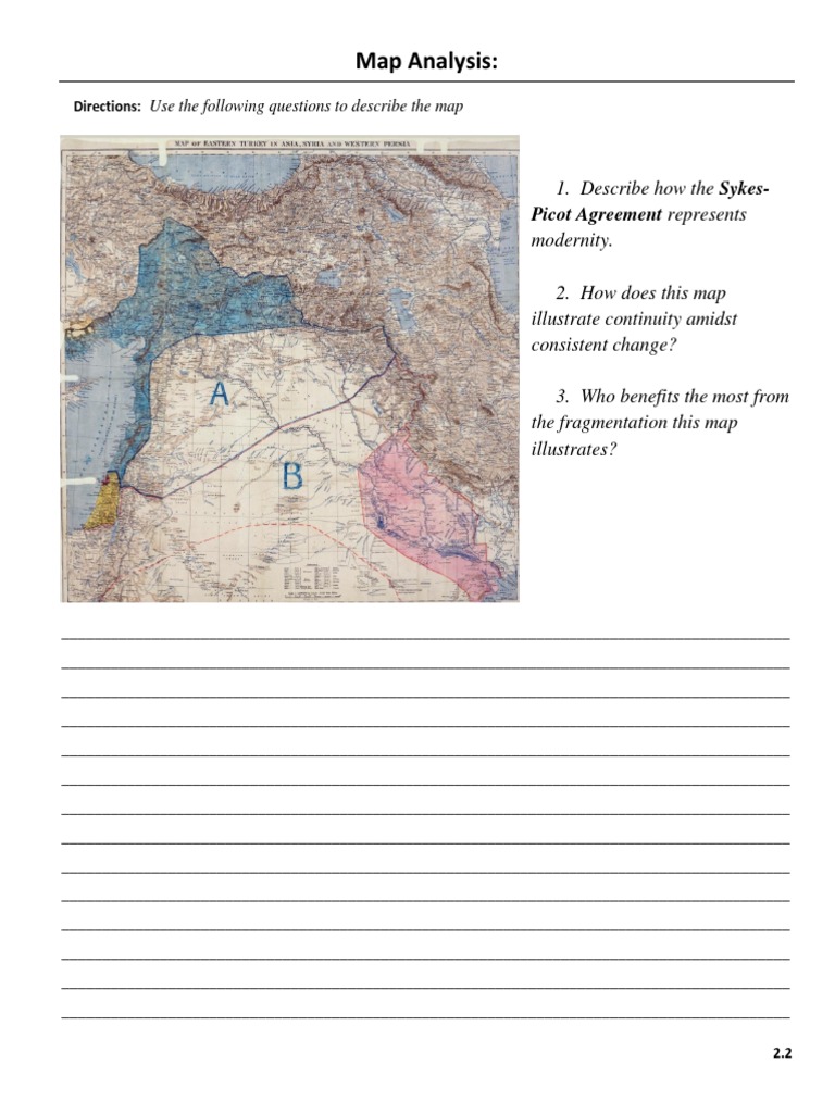 Sykes-Picot Agreement Map Analysis | PDF | Finance & Money Management ...