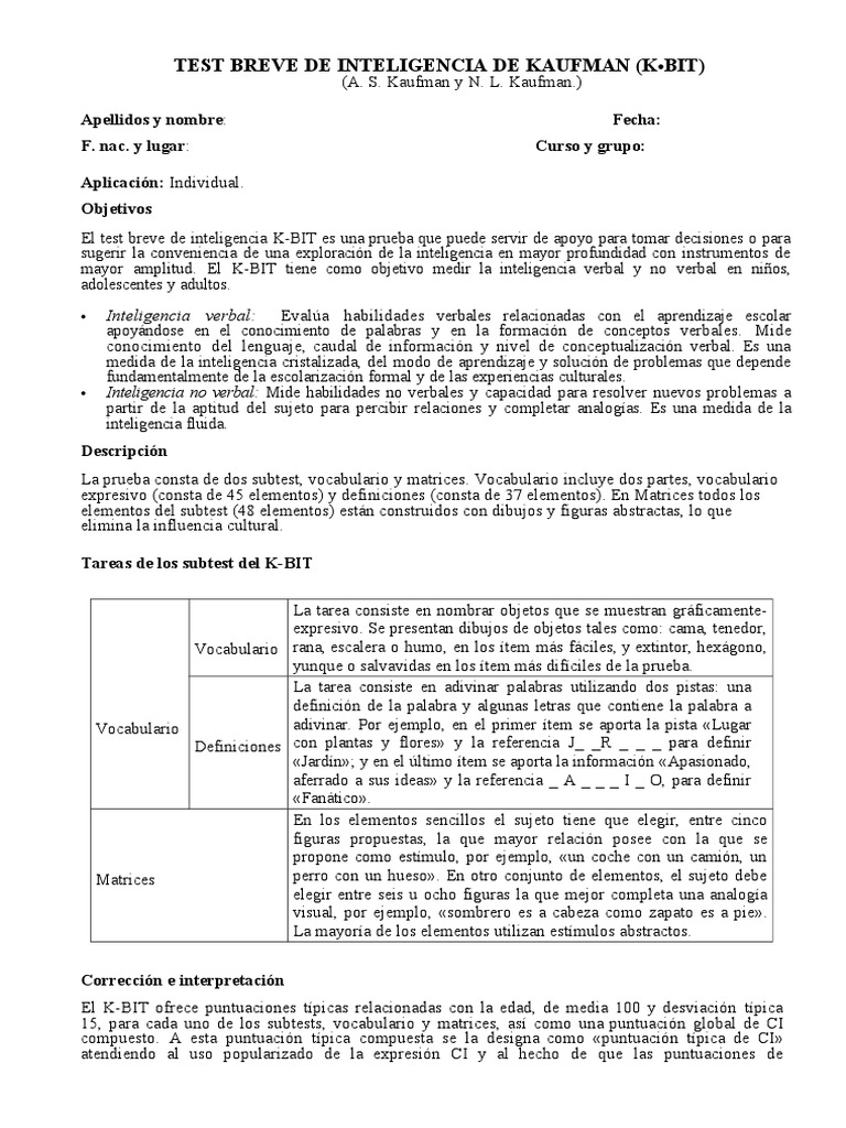 Formato Tecnico K.bit | PDF