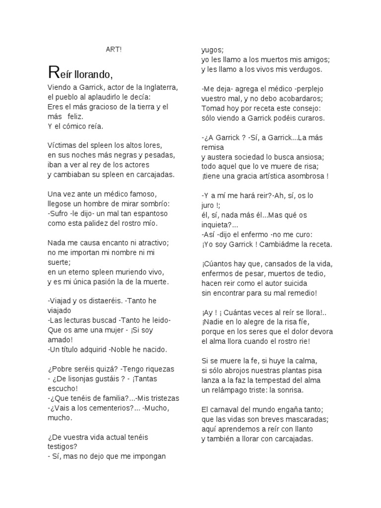 Juan de Dios Peza - Reír Llorando y Fusiles y Muñecas | PDF