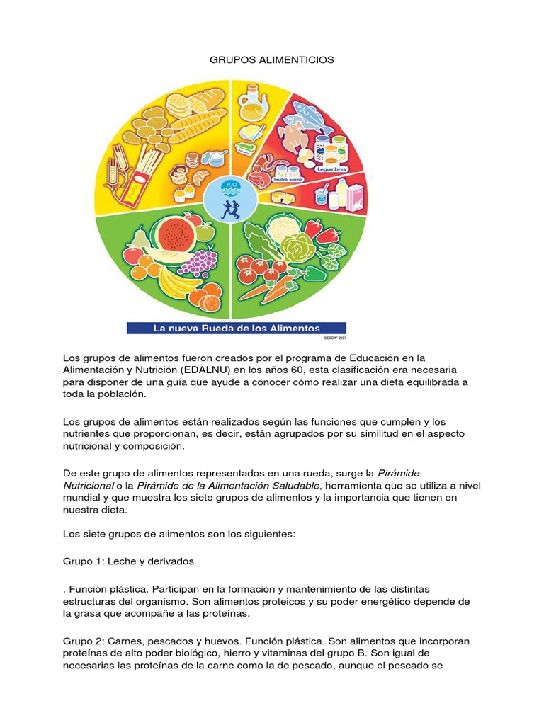 Grupos Alimenticios | PDF | Nutrientes | Micronutrientes