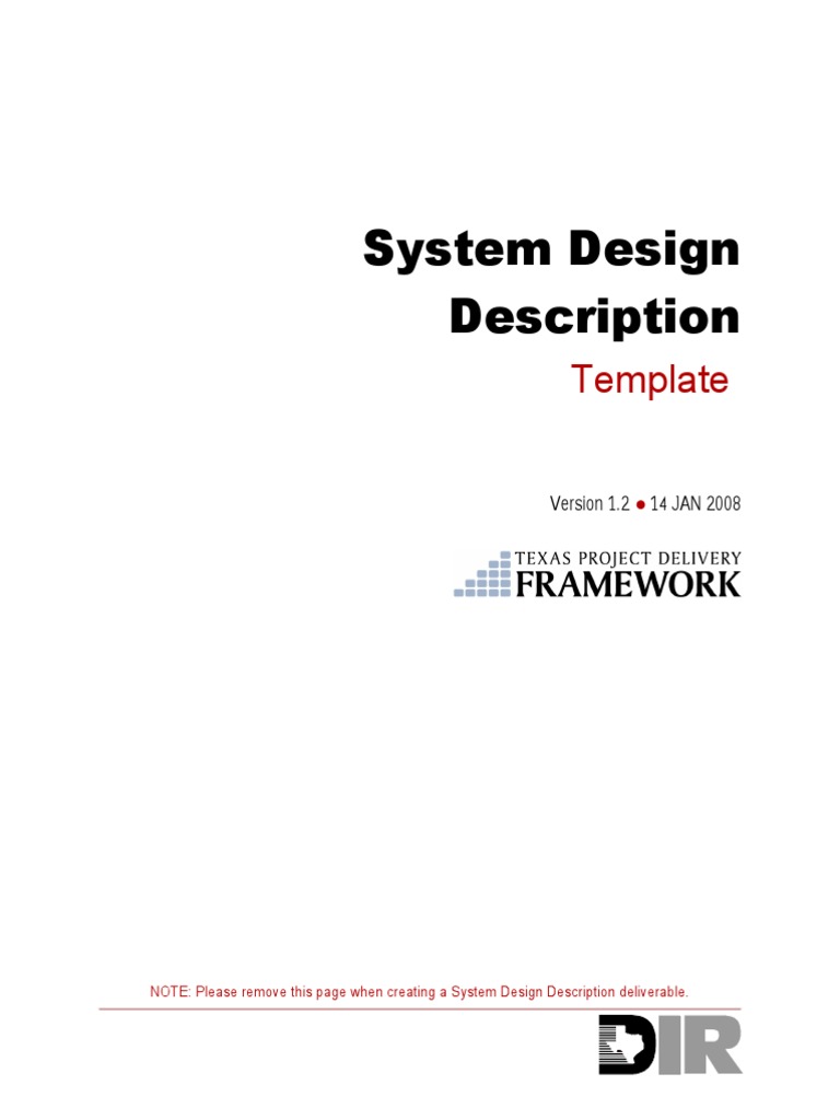 SDLC SystemDesigndescription Template | PDF | Data Model | Information ...
