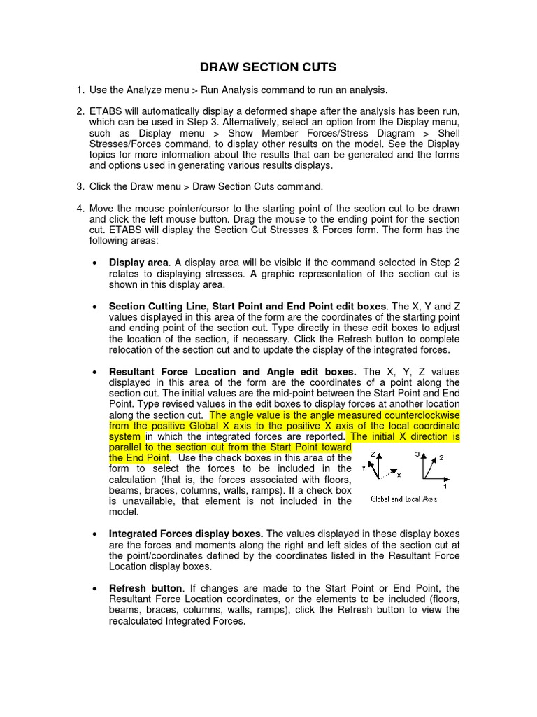 Draw Section Cuts | PDF | Menu (Computing) | Beam (Structure)