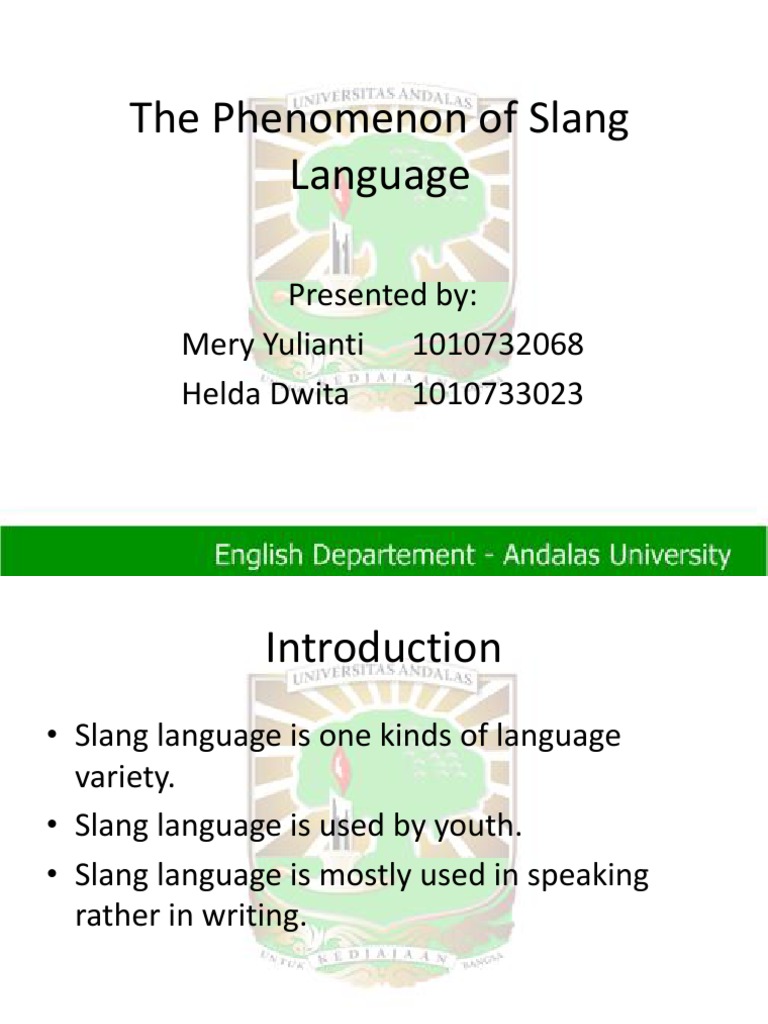 Seminar PPT Slang | PDF