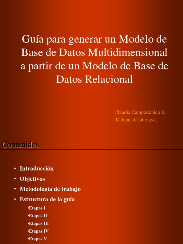 Modelo Multidimensional JGM | PDF | Base de datos relacional | Bases de ...