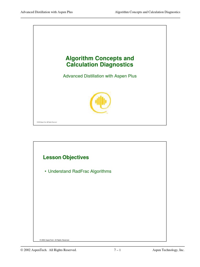 06 Convergence Algorithm and Diagnostics-Libre | PDF | Distillation | Physical Chemistry