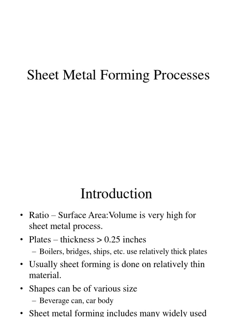 Sheet Metal Forming Processes | PDF | Sheet Metal | Deformation (Mechanics)