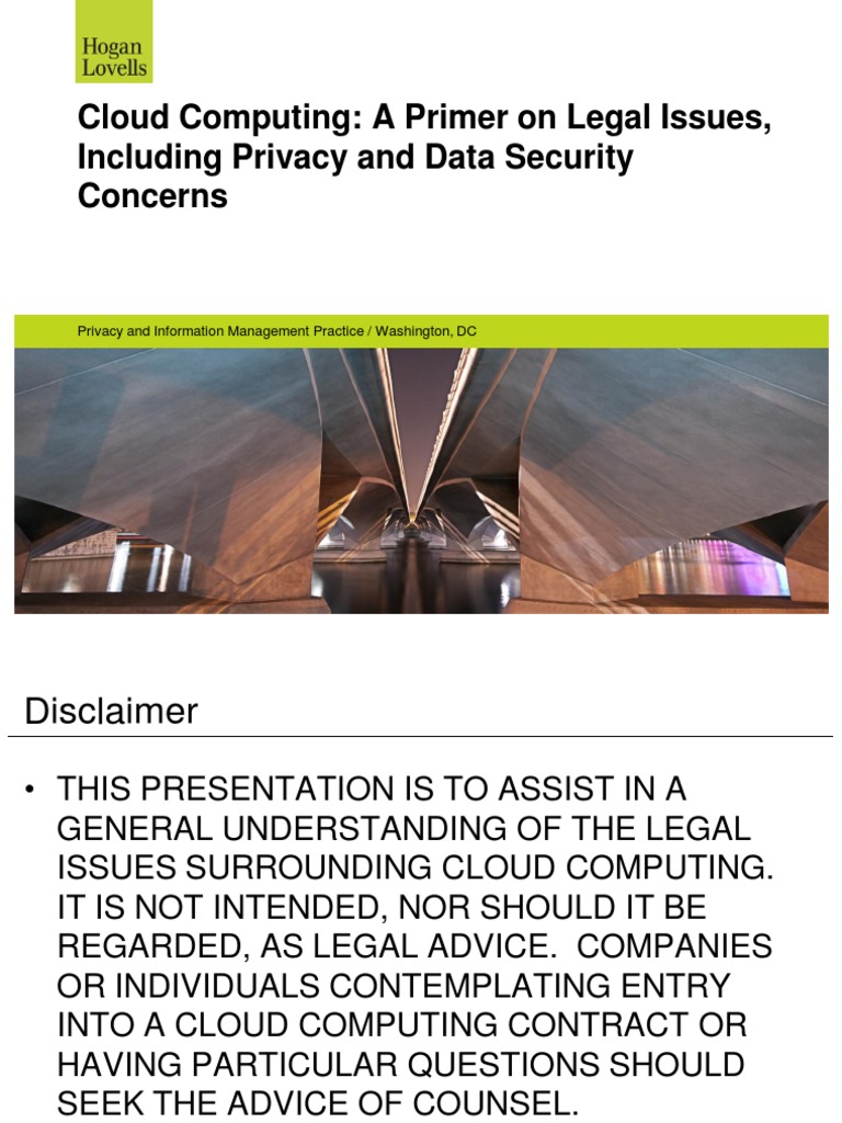 Cloud Computing Primer | PDF | Privacy | Payment Card Industry Data ...