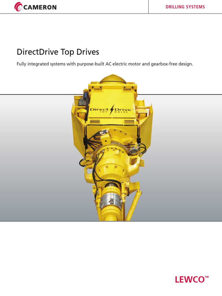 LEWCO DirectDrive Top Drive (AD00176) | PDF | Transmission (Mechanics ...