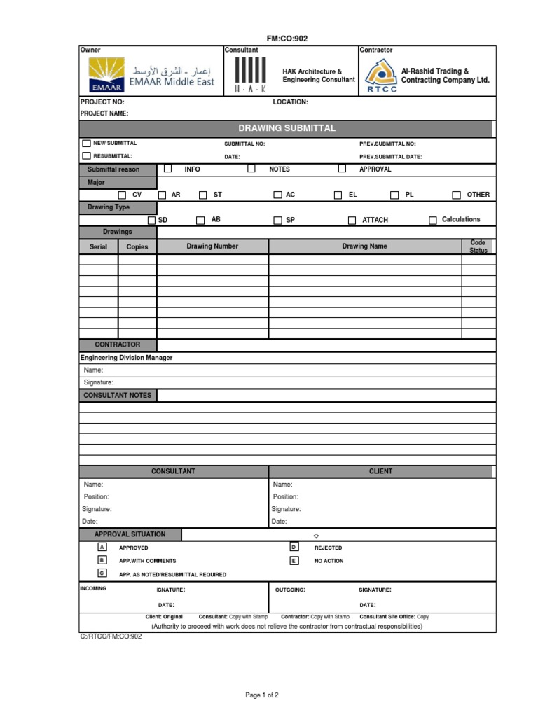 2 - Drawing Submittal | PDF | Technology & Engineering