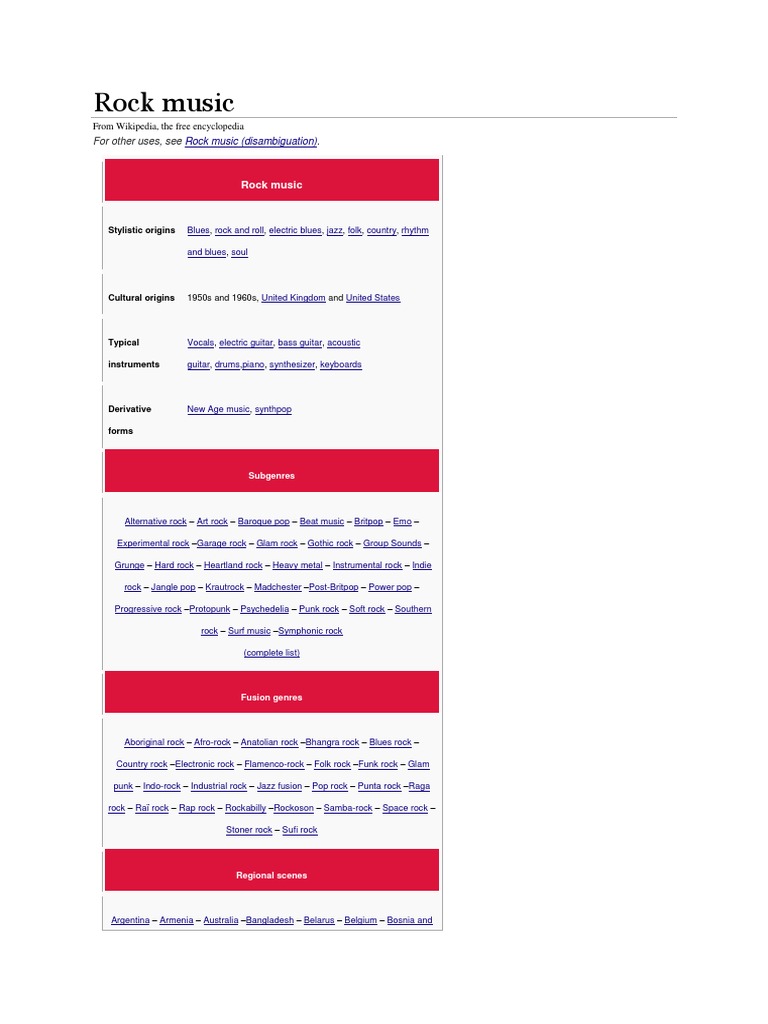 Rock Music | PDF | Alternative Rock | Rock Music