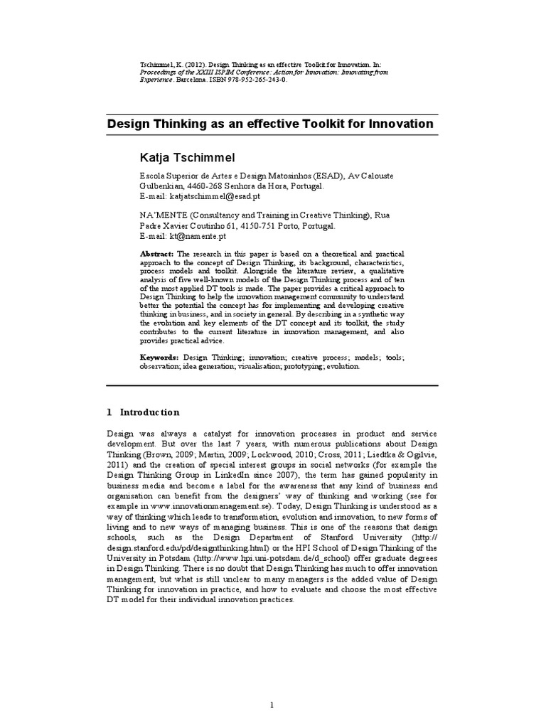 Design Thinking PDF | Download Free PDF | Design Thinking | Design