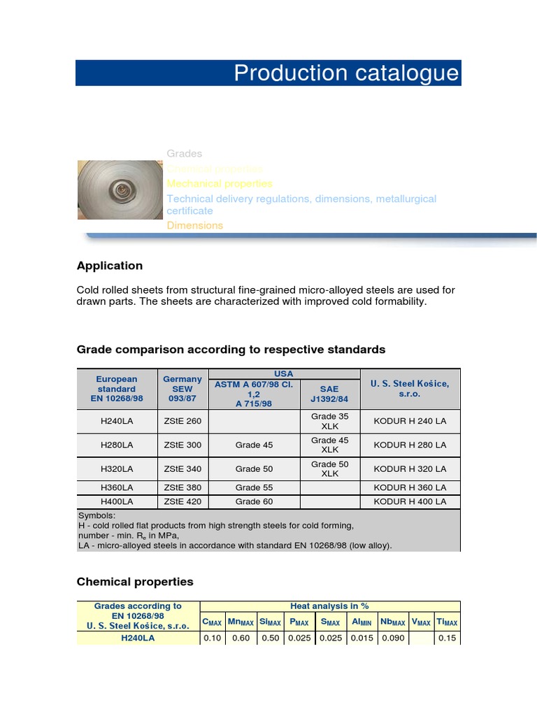 H360 La | Download Free PDF | Steel | Materials Science