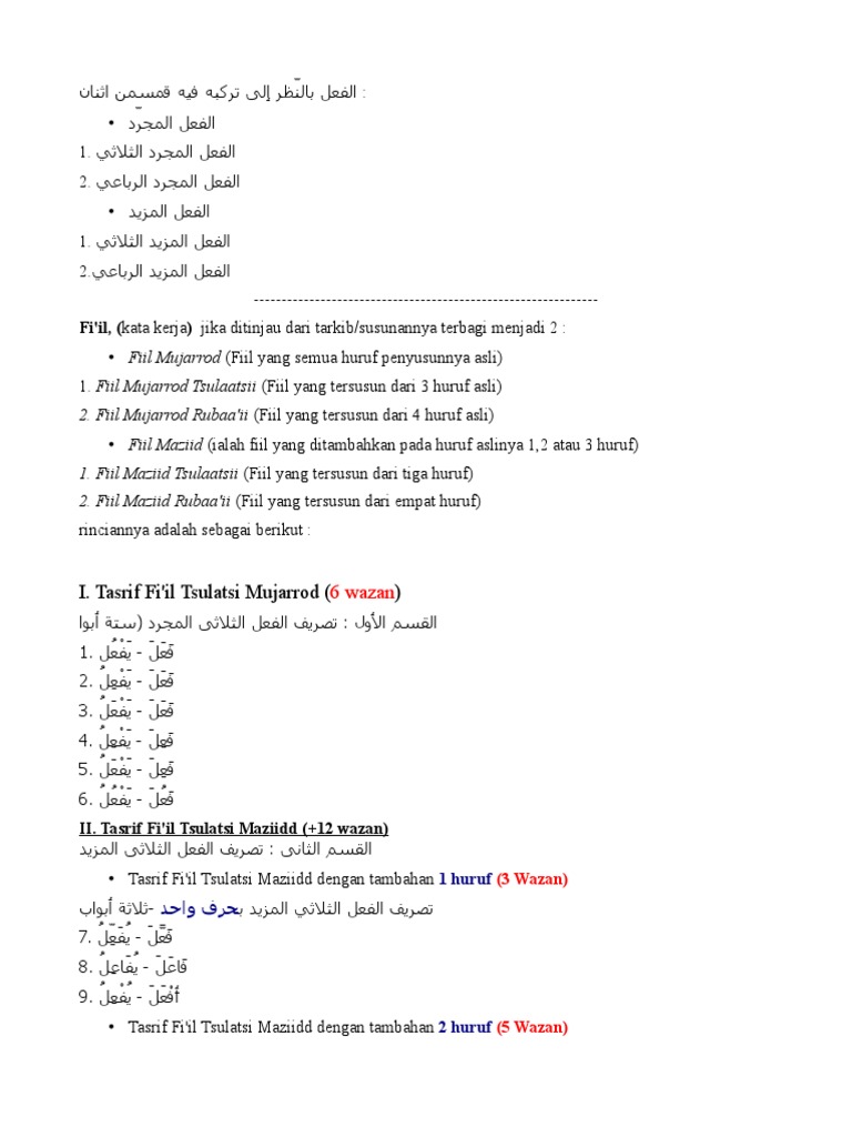 Tasrif Table | PDF