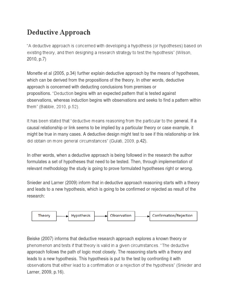 Deductive Approach | PDF | Deductive Reasoning | Hypothesis