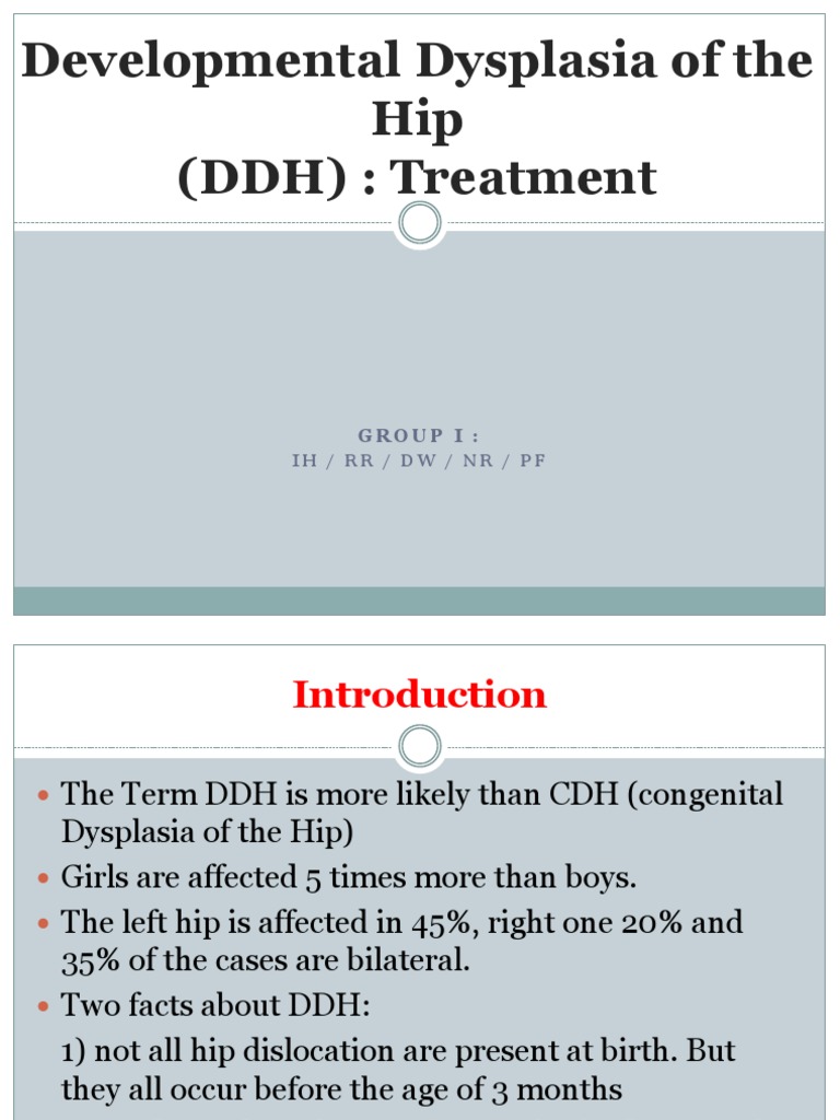 DDH Treatment - PF | Musculoskeletal System | Medical Specialties