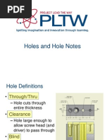 Types of Holes in Engineering Drawings | PDF | Screw | Industrial Processes