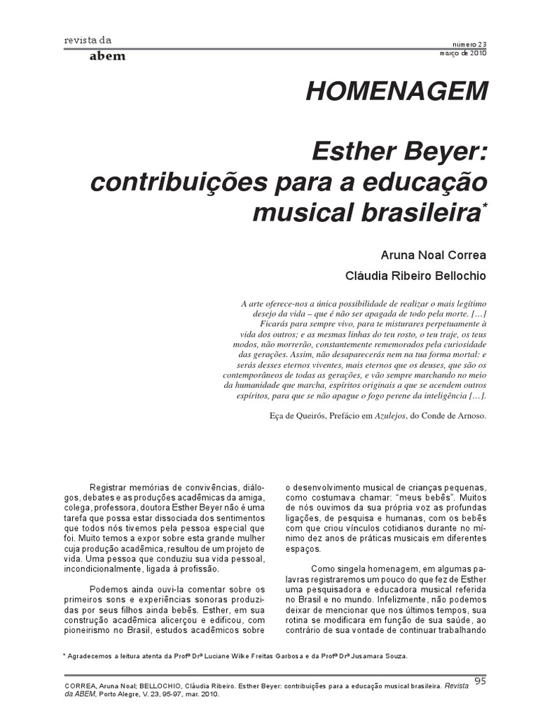 Homenagem a Esther Beyer | PDF | Pós-graduação | Mestrado