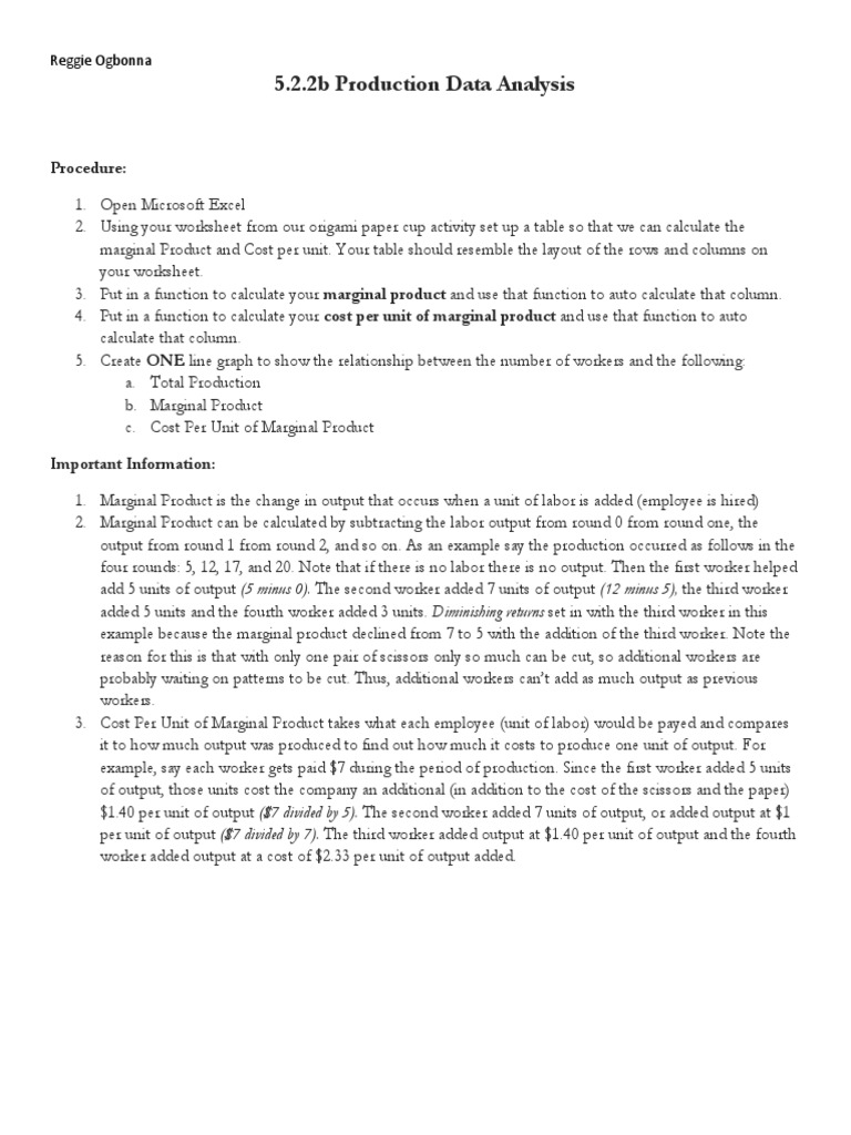 Manufacturing Production Data Analysis | PDF | Labour Economics ...