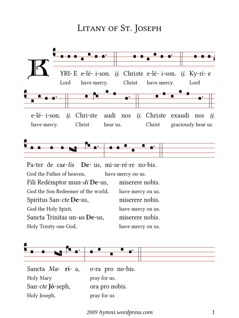 Litany of ST Joseph | PDF | Saint Joseph | Mary, Mother Of Jesus