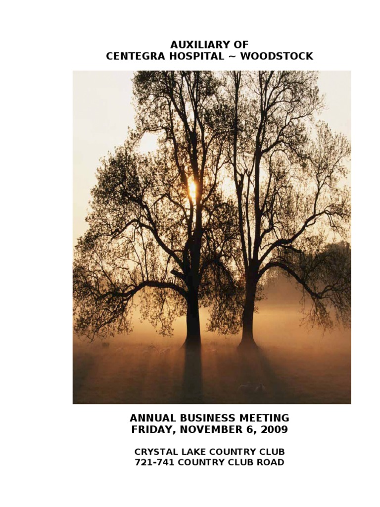 Auxiliary of Centegra Hospital Woodstock: Crystal Lake Country Club 721-741 Country Club Road ...