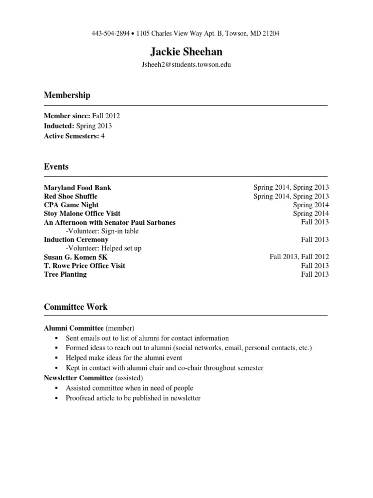 Jacquelyn Sheehan Bap Resume | PDF | Social Science