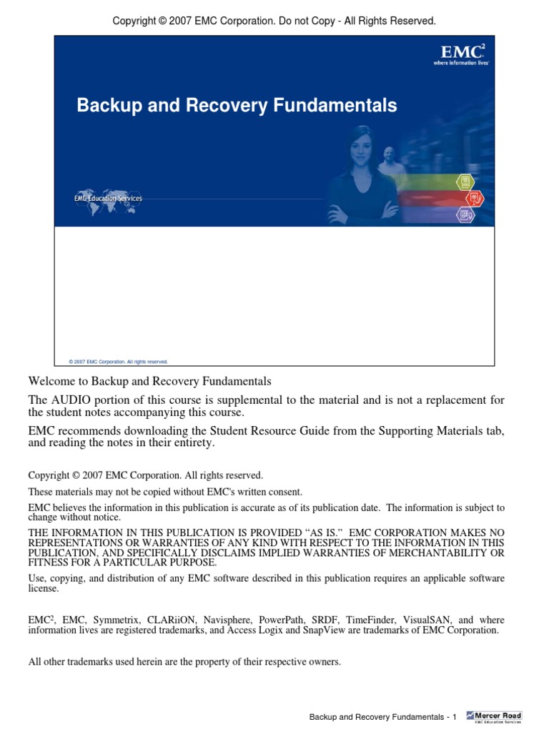 Backup and Recovery Fundamentalssrg | PDF | Backup | Computer Data Storage