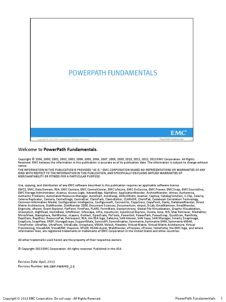 Powerpath Fundamentals - SRG PDF | PDF | Load Balancing (Computing) | Command Line Interface