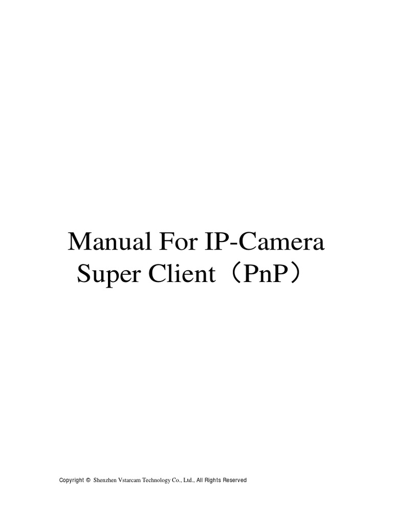 Manual For Ip-Camera Super Client PNP | PDF | Menu (Computing) | Icon ...