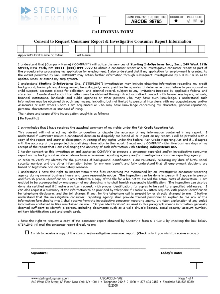 Consent Disclosure Consent Disclosure - California | PDF | Credit ...