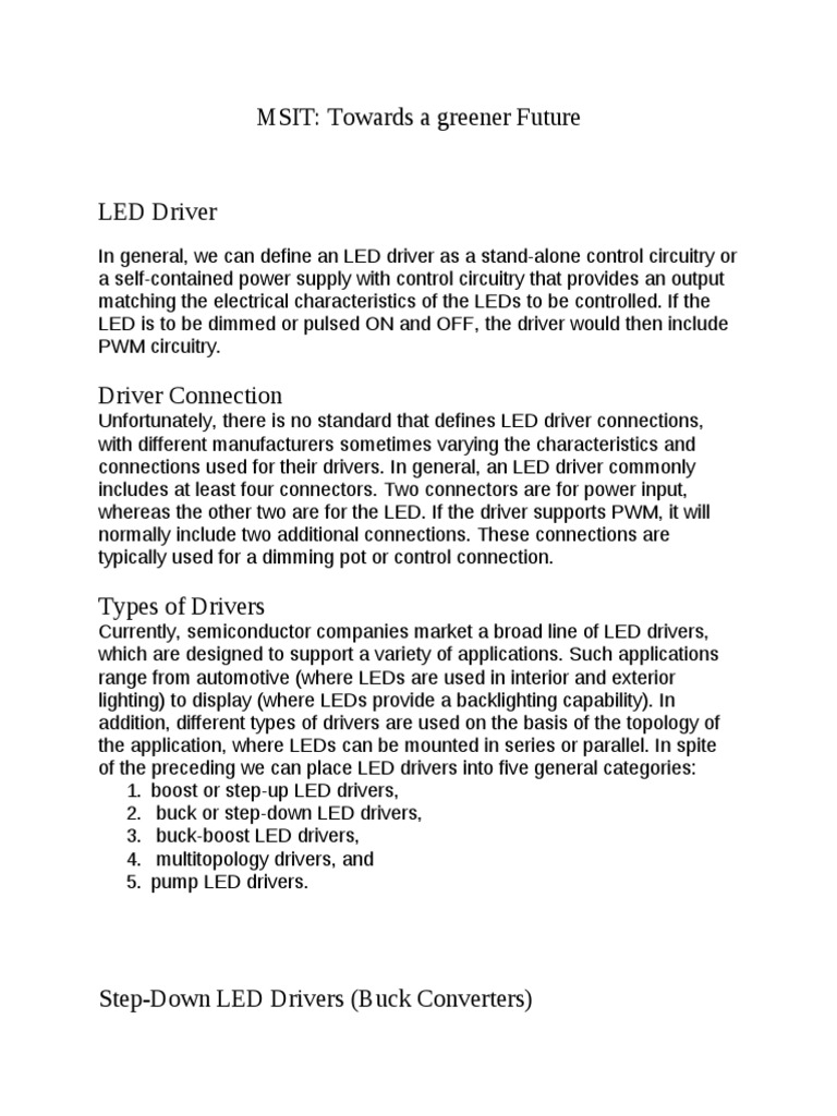 LED Project Report | Light Emitting Diode | Electricity
