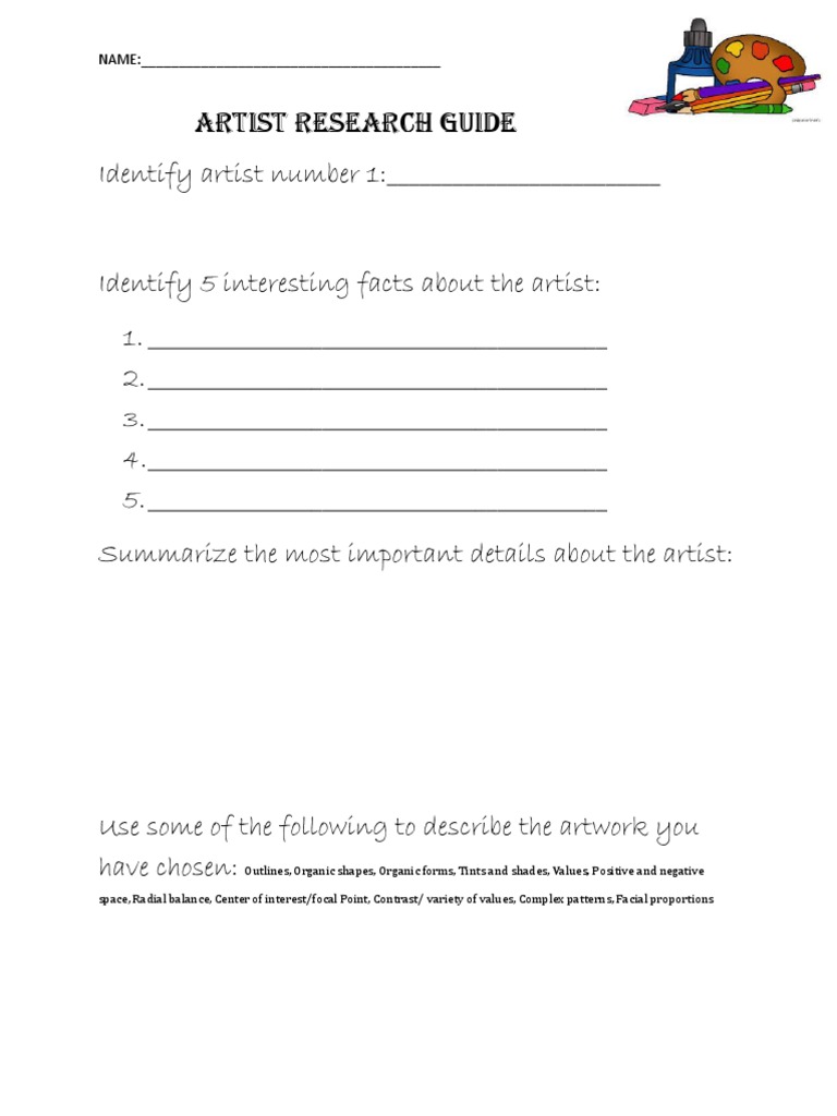 Artist Research Guide | PDF